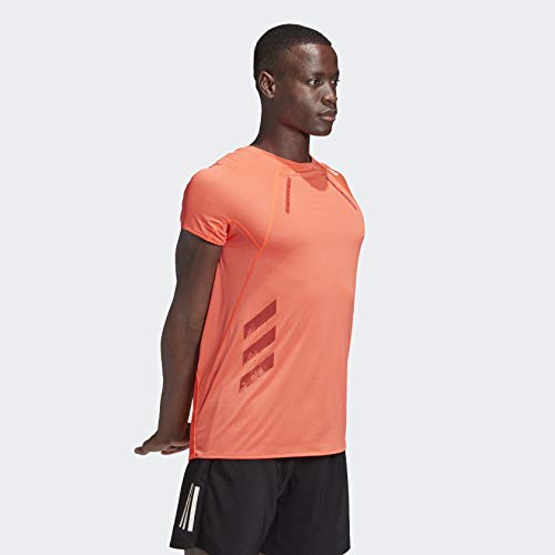 adidas Men's HEAT.RDY Tee Solar Red Small