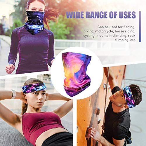 6 Pieces Sun UV Protection Face Mask Cooling Neck Gaiter Balaclava Bandana Scarf