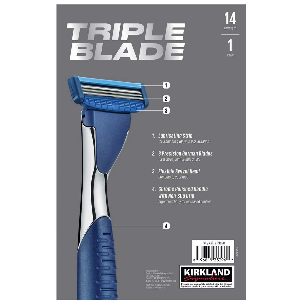 Kirkland Signature Triple Blade Razor 14-count