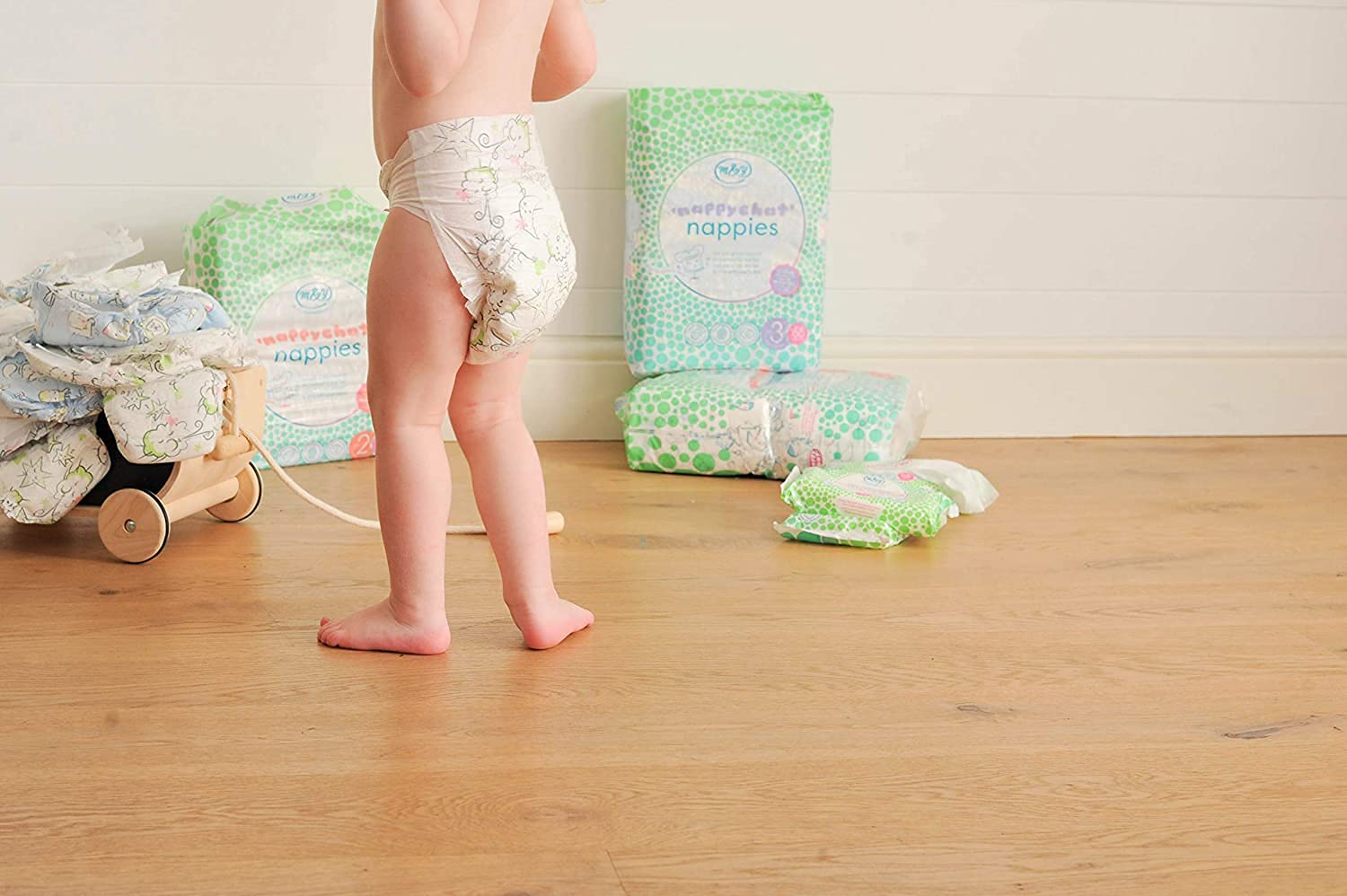 Mum & You Nappychat Diapers, Size 4 (Pack of 2), Unisex-Babies, Soft and Flexible, Hypoallergenic, Dermatologically Tested, Eco-Friendly, Chlorine-Free, 100% Renewable Energy