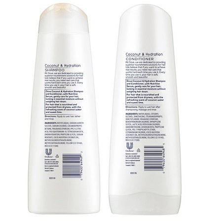 Dove Nutritive Solutions Coconut & Hydration Shampoo & Conditioner, 12 Fl. Oz. Each