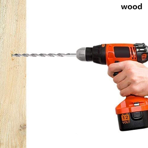 Auniwaig 2pcs Extra Long Twist Drill Bits, HSS Straight Round 4.5mm Shank Twist with 160mm Length Drill Bit Drilling Tool for Wood Plastic and Aluminum
