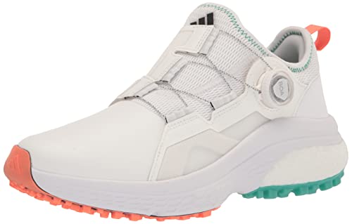 adidas Men's Solarmotion Spikeless BOA Golf Shoes, Footwear White/Core Black/Court Green, 9.5