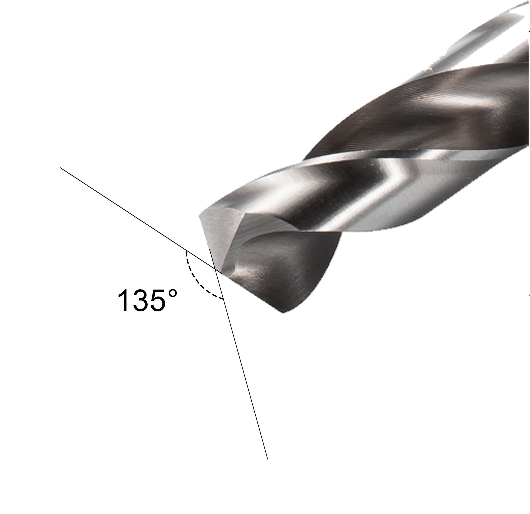 HSS M2 Metal Jobber Twist Drill Bits, Pack of 10 (1/4", 6.5mm)