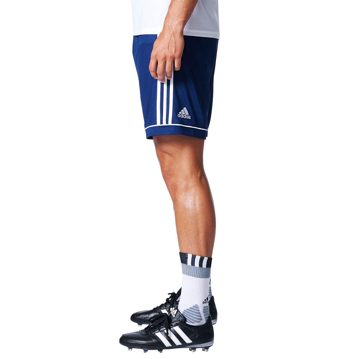 adidas Men's Squadra 17 Soccer Shorts, Dark Blue/White, Small