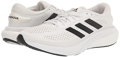 adidas Men's Supernova 2 Running Shoe, White/Black/Dash Grey, 15