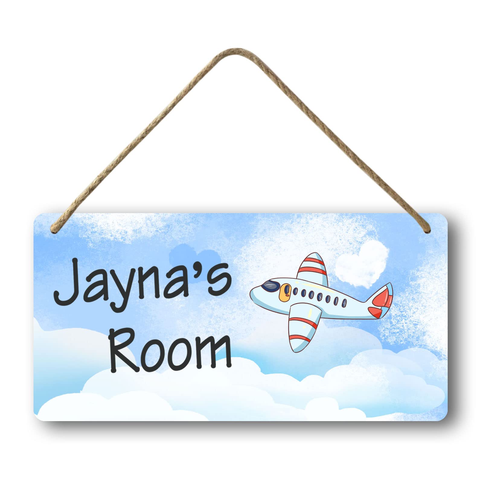 Personalized Name Kids Door Sign Air Force Military Fighter Plane Airplane Children's Bedroom Nursery Wall Art