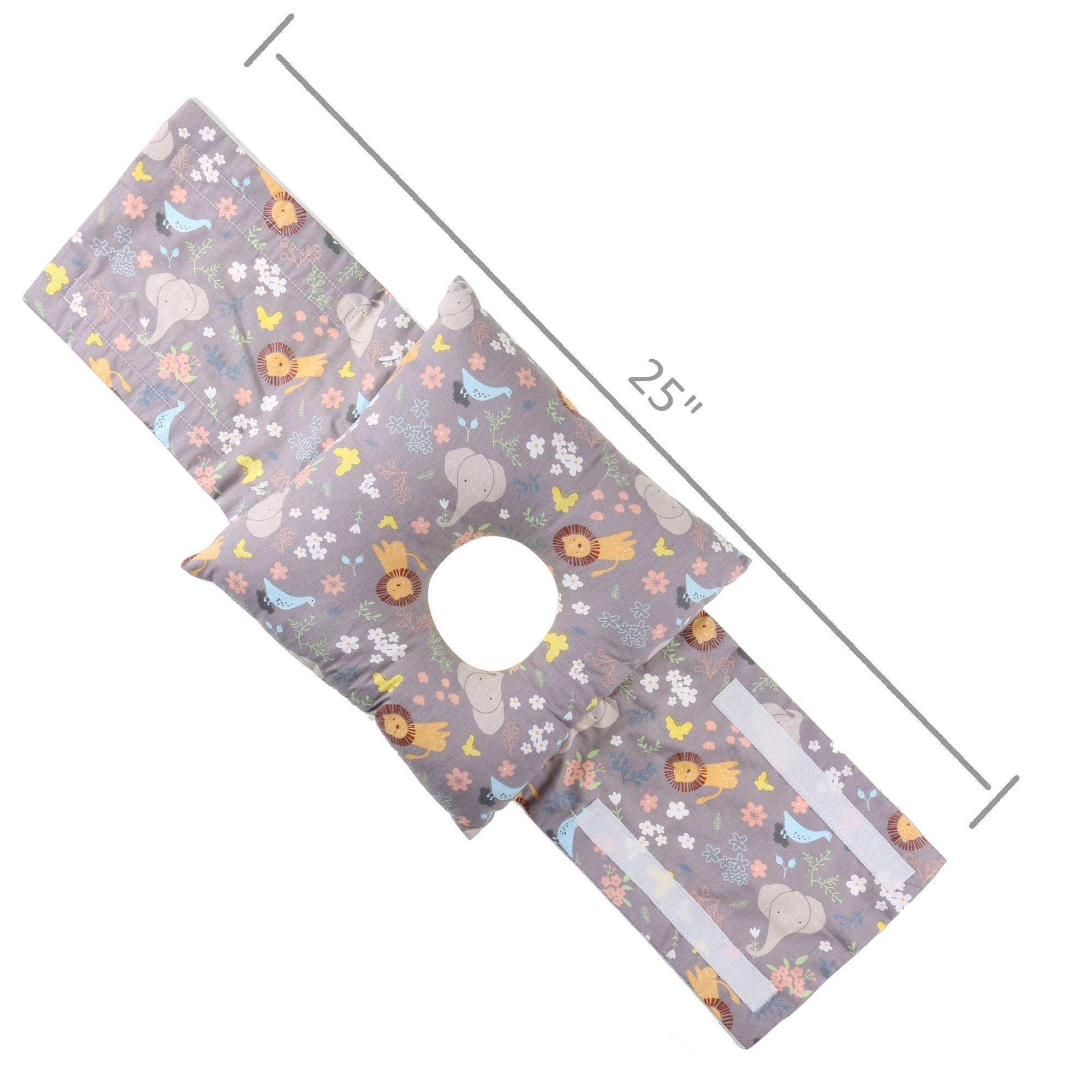 pinklilycare Adjustable G Tube Feeding Tube Tummy Time Pillow Belt Pad with a Hole for Babies Children Kids