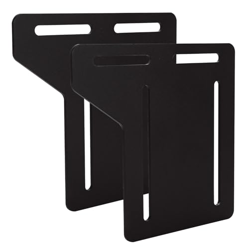 6Pcs Bed Frame Brackets Adapter for Headboard, Heavy Duty Bed Modification Plate, Headboard Brackets for Metal Bed Frame, Black