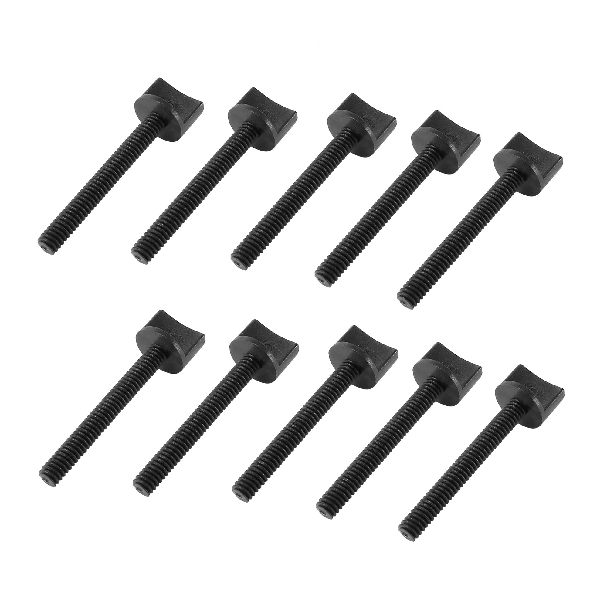 uxcell 1/4" x 2 Inches Thumb Screw Bolt Hand Driven Spade Plastic Screws British Standard Thread for RC Model Aircraft 10 Pcs