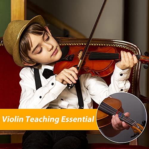 6 Rolls Violin Fingering Tape, 3mm Violin Finger Tape Cello Violin Fingerboard Stickers Finger Guide for Violins & Various Orchestral Instruments Fretboard Note Positions (5 Colors)