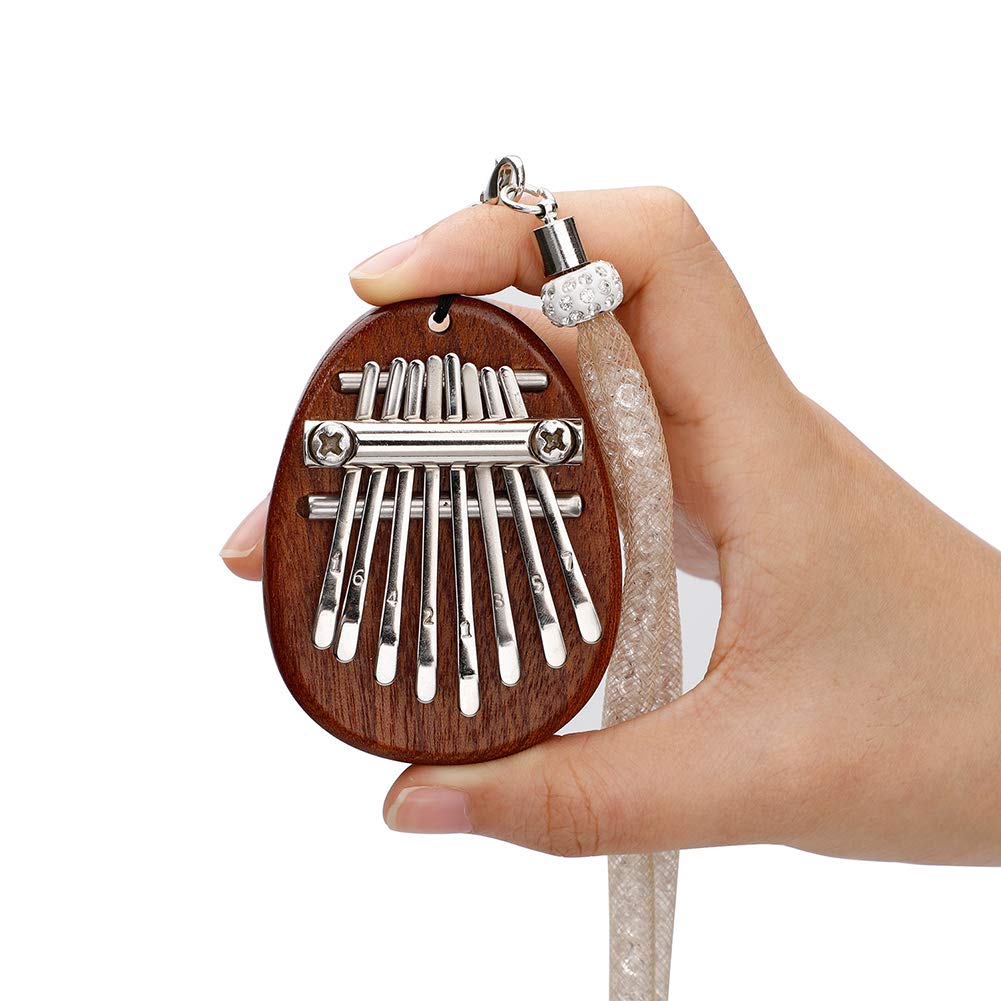 8 Key Musical Instruments, Musical Thumb Piano, Portable Finger Piano, Kalimba Thumb Piano with Lanyard, Valentines Gift for Kids Adults Beginners