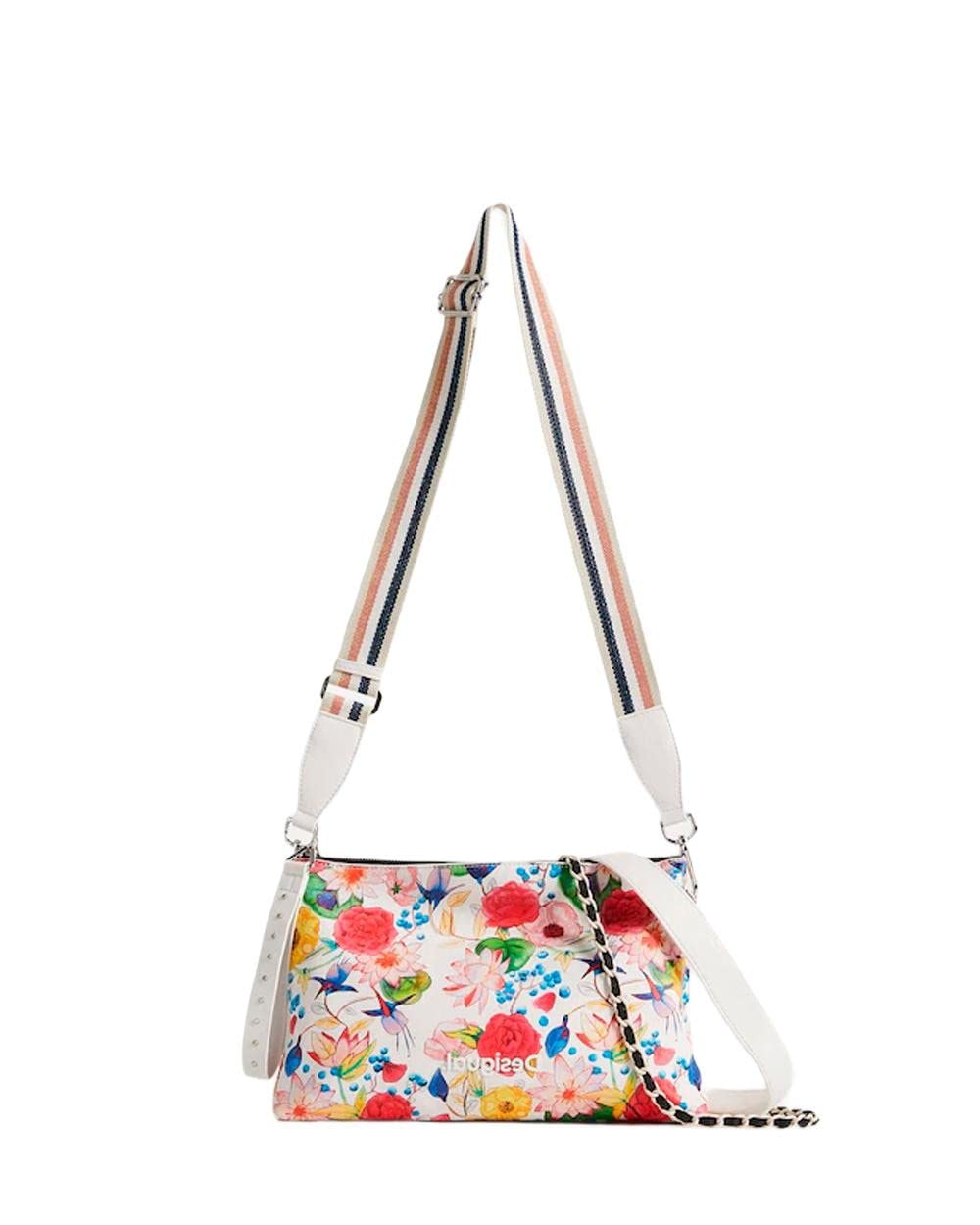 Desigual woMens Casual Across Body Bag, White, U US