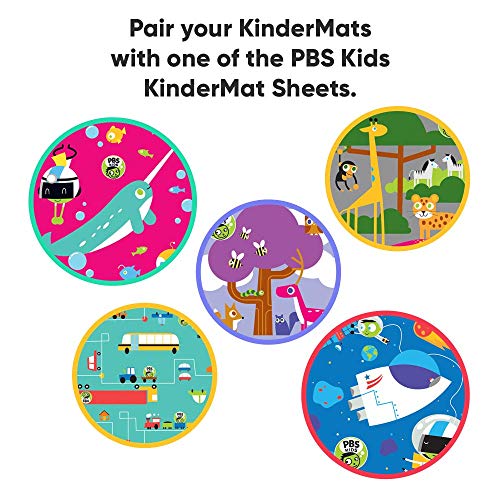 KinderMat, 1" Thick, 4-Section Rest Mat, 45" x 19" x 1", Red/Blue with Grey Binding, Great for School, Daycare, Travel, and Home, Made in The USA