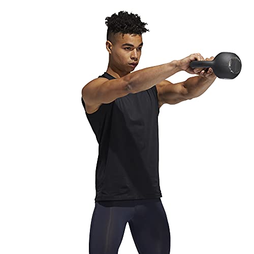 adidas Men's Techfit Sleeveless Fitted Tee, Black, Medium