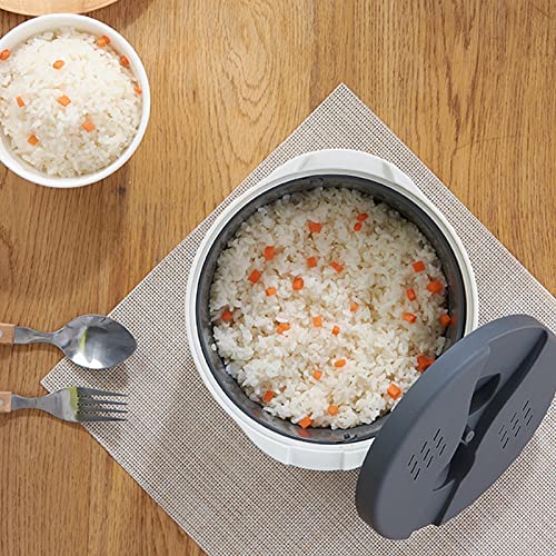 Haosie Microwave Rice Cooker, 2L Microwave Cookware, 7.3x7.3x5.1in Rice Steamer, Household Steam Pot, Microwave Rice and Pasta Cooker Portable Oven Rice Maker Set Kitchen Cookware(Orange)
