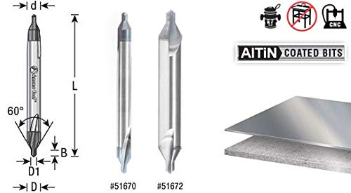 Amana Tool - 51670 CNC 118° Pt. Center Drill High Performance Solid Carbide 60 Deg