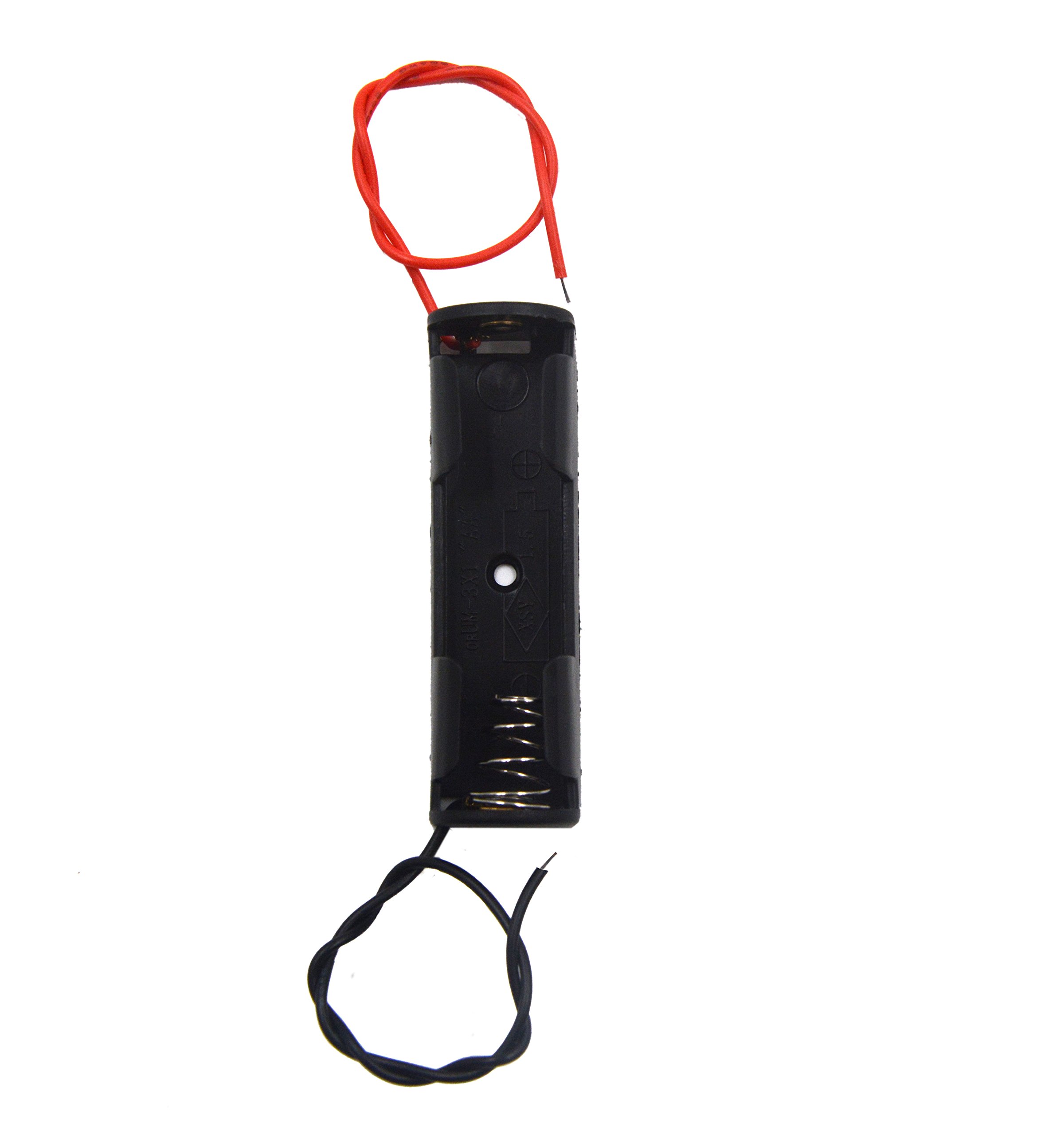 LAMPVPATH (Pack of 6) Single AA Battery Holder, 1 X 1.5V AA Battery Holder, AA Battery Holder with Leads Wires
