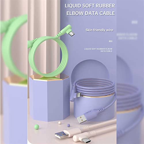 BGNTBUK Phone Charging Cables Android USB Cable Right Angle 90° Elbow Liquid Micro USB 3A Fast Charging Cable Lap Gear Home