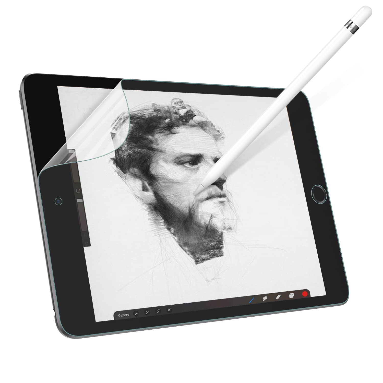 MoKo PET Screen Protector Fit iPad Mini 5/iPad Mini 4 Matte Screen Protector, [Paper Felt Film Writing] Anti-Glare PET Clear Film for iPad Mini 4/5 7.9" 2015/2019 Tablet - Matte