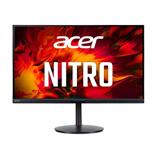 Acer Nitro XV282K KVbmiipruzx 28" UHD (3840 x 2160) Agile-Splendor IPS Gaming Monitor | AMD FreeSync Premium | 144Hz | 1ms | TUV/Eyesafe | 1 Display Port 1.2, 2 HDMI 2.1 & 4 USB Ports,Black