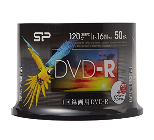 Silicone Power SPDR120PWC50S DVD-R 1-16x White Wide Printable 50 Sheets Spindle