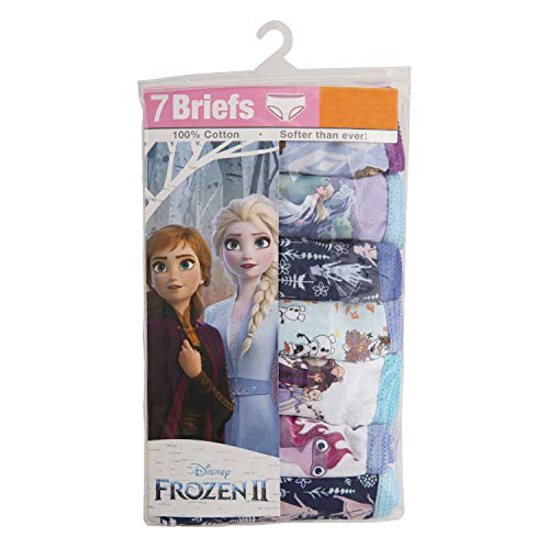 Disney Girls Frozen 100% Combed Cotton Panty Multipacks With Elsa, Anna And Olaf In Sizes 2/3t, 4t, 4, 6 8 Underwear, 7-pack, 6 US