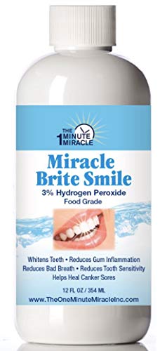 Miracle Write Smile - Essential Oxygen Rinse Mouthwash for Whiter Teeth, Fresher Breath, and Healthier Gums, Peppermint 12 fl. oz