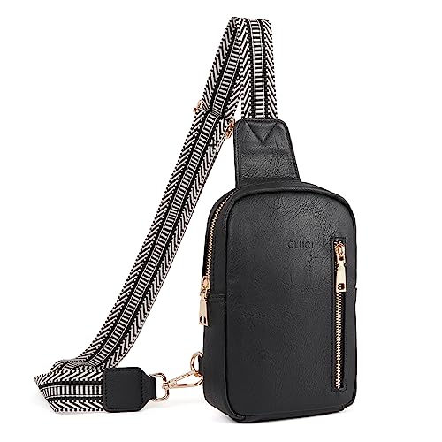 CLUCI Small Sling Bag for Women Vegan Leather Crossbody Chest Bags Trendy, Women's Fanny Pack