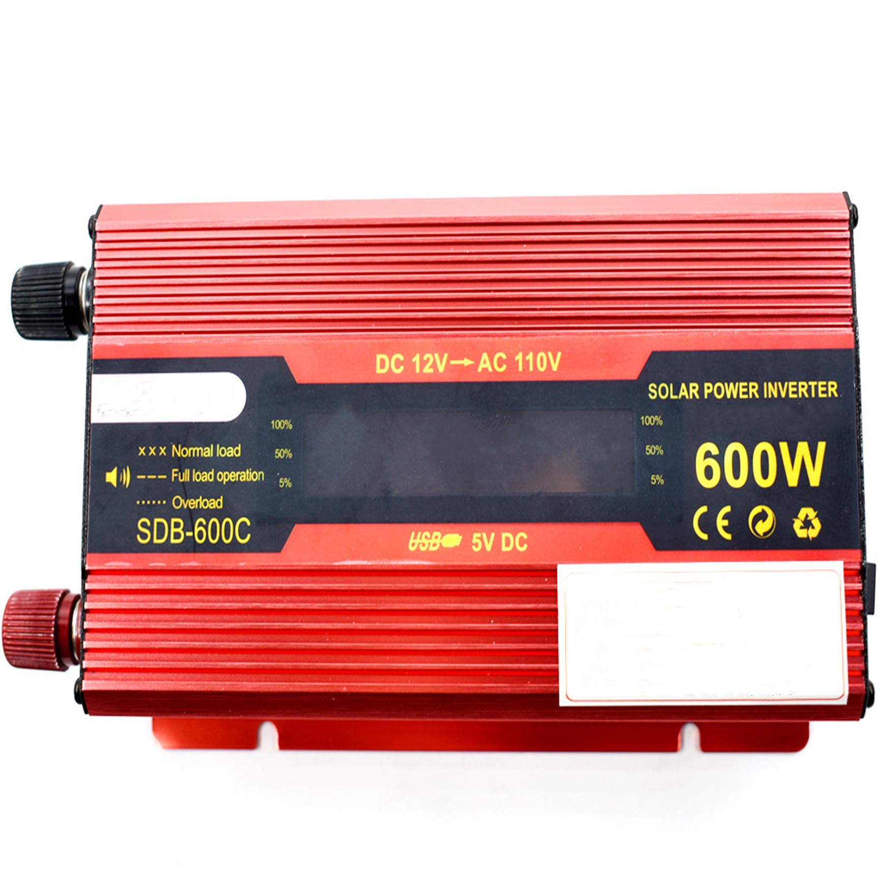 600W DC 12V to AC 110V Portable Car LCD Power Inverter WATT Charger Converter