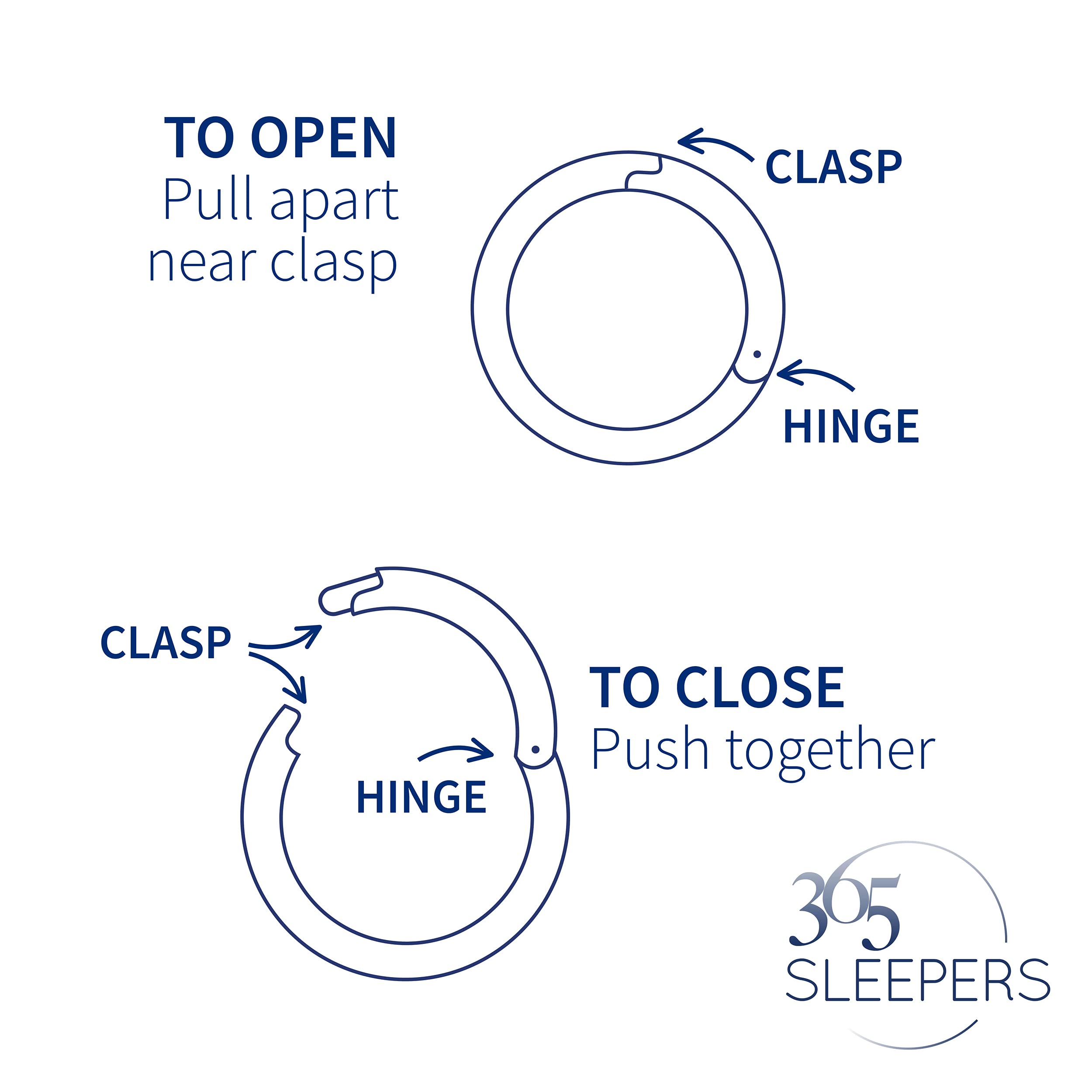 365 Sleepers G23 Titanium 16G 6mm - 10mmGem Hinged Hoop Segment Nose Ring Helix Tragus Septum Unisex Earring Body Piercing Jewelry