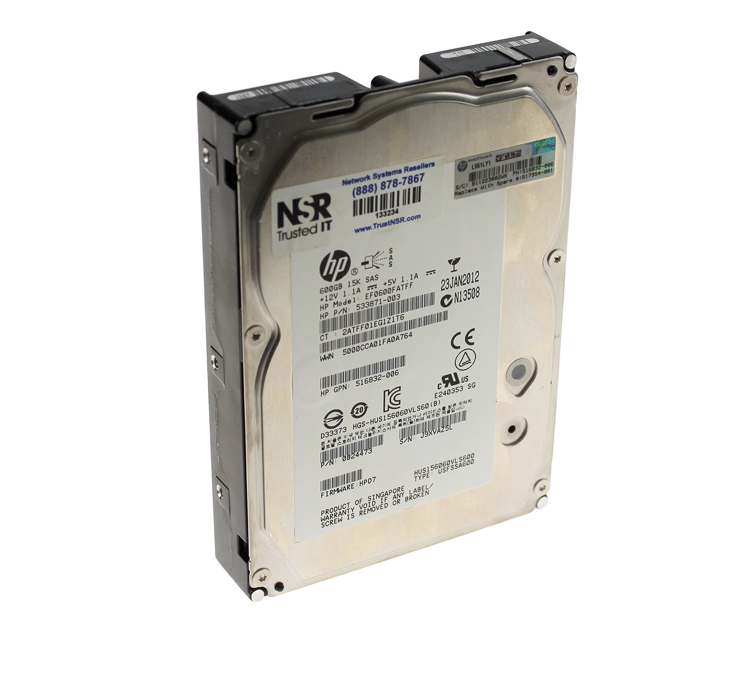 EF0600FATFF HP 600-GB 6G 15K 3.5 DP SAS HDD