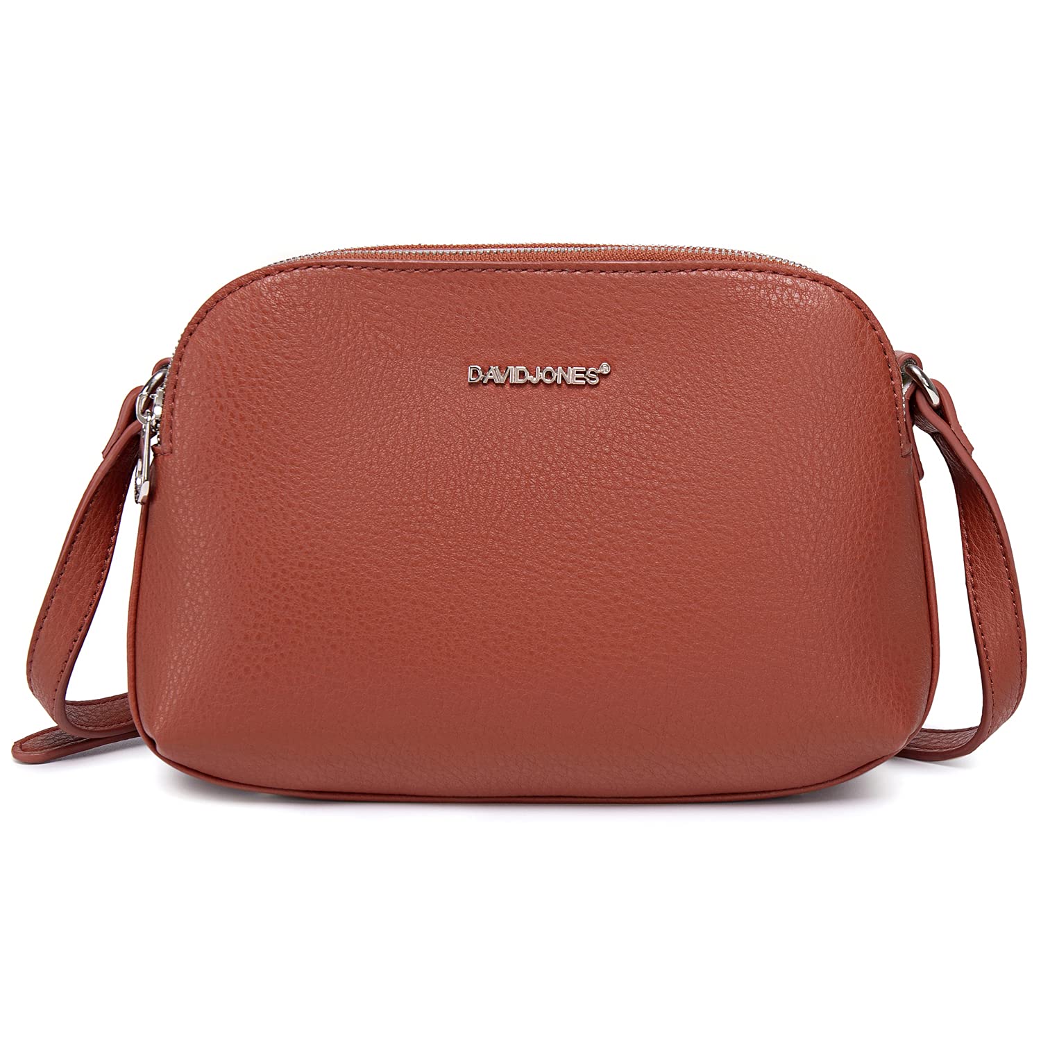 Compact Crossbody Bags for Women,Stylish Designer Shoulder Purses and Handbags with 3 Zip Compartment Porkets,Small Size Red Faux Leather Purse