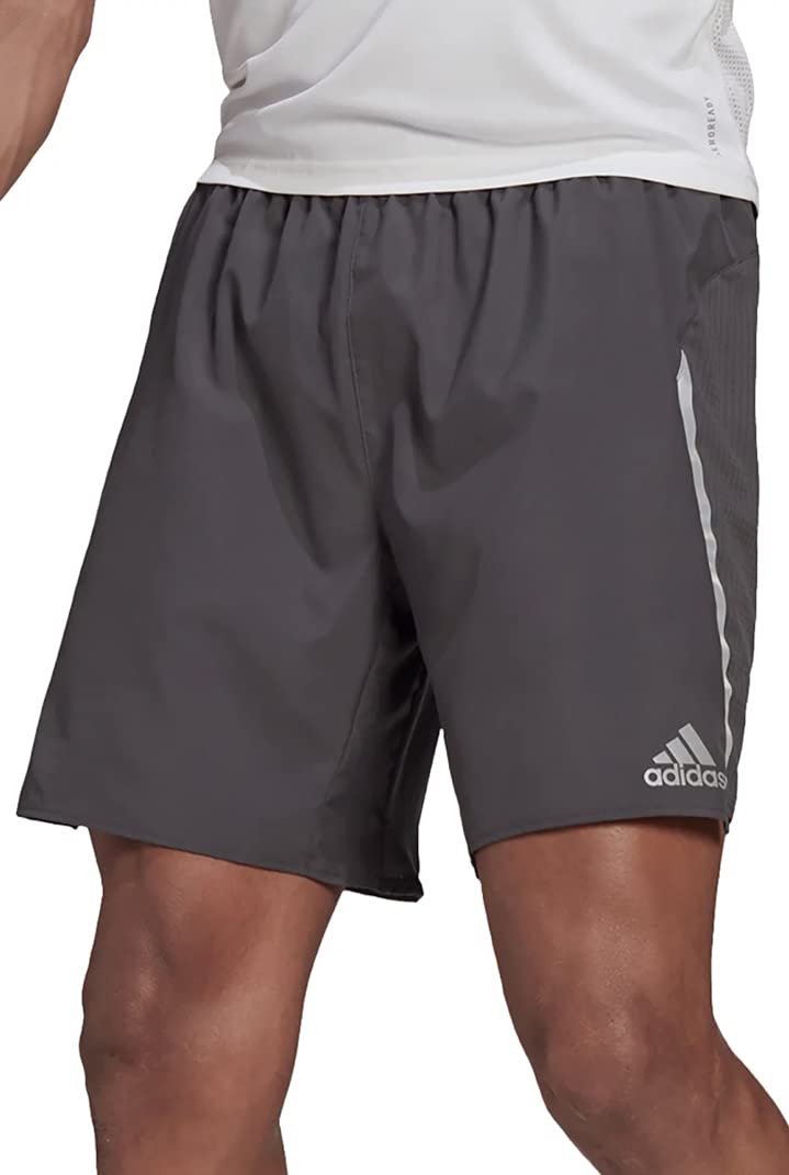 adidas Men's Saturday Split Shorts, Grey, X-Large
