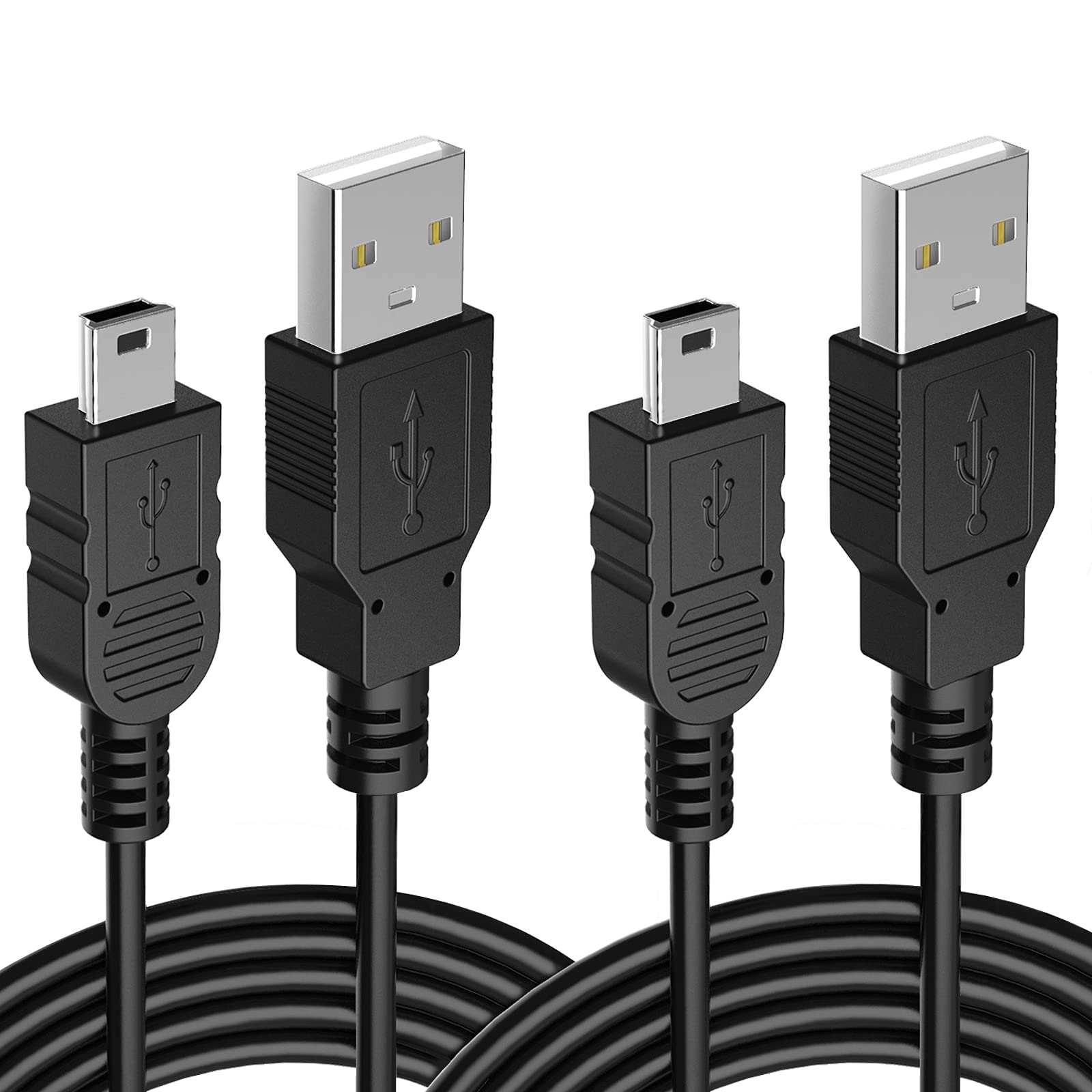 6amLifestyle [10FT 2 Pack] PS3 Controller Charger Charging Cable Extra Long Mini USB Fast Charger Cord Compatible with Sony Playstation 3 Wireless Controller Dualshock 3 PS3 Slim PS Move
