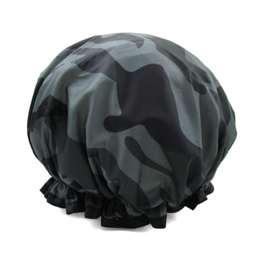 ZKLLGHE Shower Cap for Women Men Shower Hat Waterproof-Double Layer-Reusable Elastic Bath Caps for Boys Girls Hair Cap for Shower