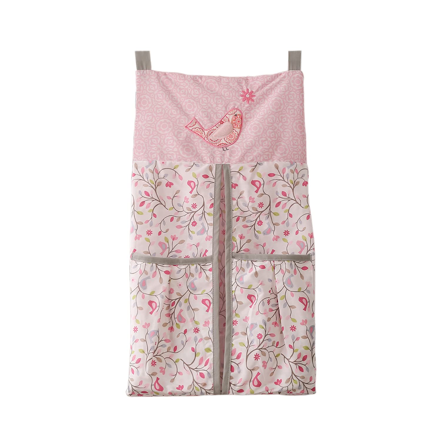 CribMATE Animal Print Diaper Bag (Pink Bird)