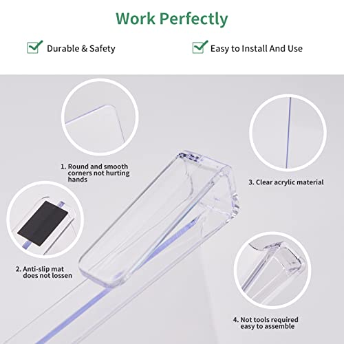 MIVERYEA Acrylic Shelf Dividers, Clear Shelf Divider for Closet Organization 6 Pack Plastic Shelve Divider for Clothes Purses Separators