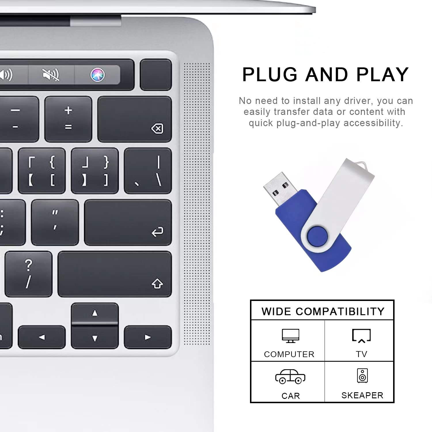 64GB USB Flash Drive ,Thumb Drive USB Memory Stick 64GB Large Capacity Waterproof USB Stick Jump Drive Pen Drive for Tablet/Computer/Laptop.