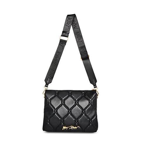 Betsey Johnson womens Betsey Johnson Unchained Heart Crossbody Bag, Black, One Size US