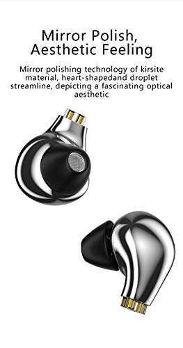 H HIFIHEAR BLON BL03 in Ear Earphone,10mm Carbon Diaphragm Dynamic Drive in Ear Earphone, Metal Shell Bass HiFi DJ in Ear Monito with 2pin Detachable Cable