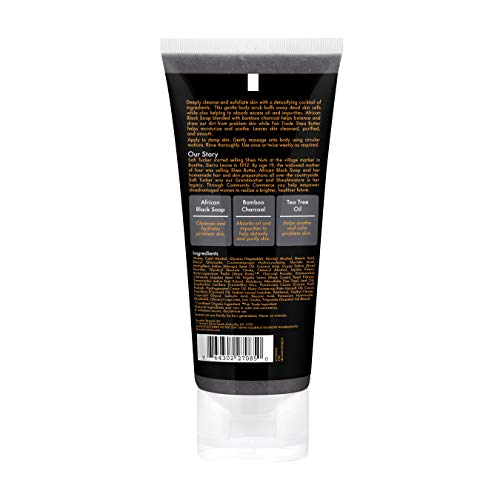 SheaMoisture African black soap bamboo charcoal body scrub exfoliate, 6 Ounce