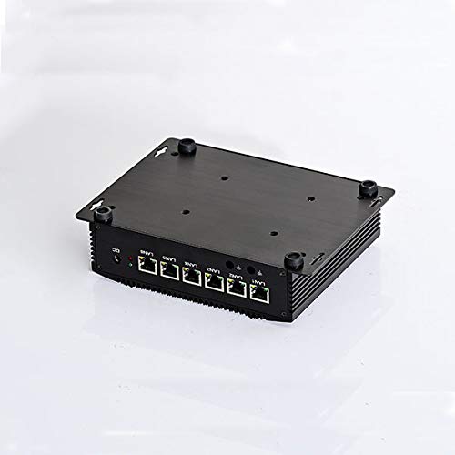 Whiskey Lake I5 8265U Industrial Firewall Micro Appliance, Router PC, Fanless PC with 8G RAM 256G SSD, AES-NI, 6 RJ45 Port, HDMI USB3.0 COM,Compatible with pfsense OPNsense LEDE ESXI Openwrt