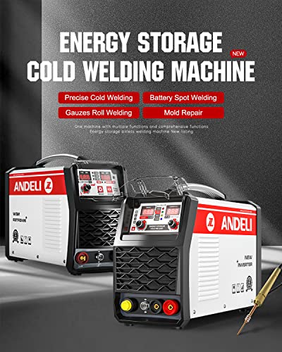 ANDELI TIG Welder 220V Energy Storage Cold Welding Machine with Hot/Cold/TIG Pulse Cold TIG Welding Machine TIG-250CLN