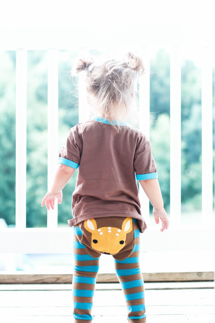 Doodle Pants Baby Leggings Woodland Fawn Leggings | Size L 18-24M
