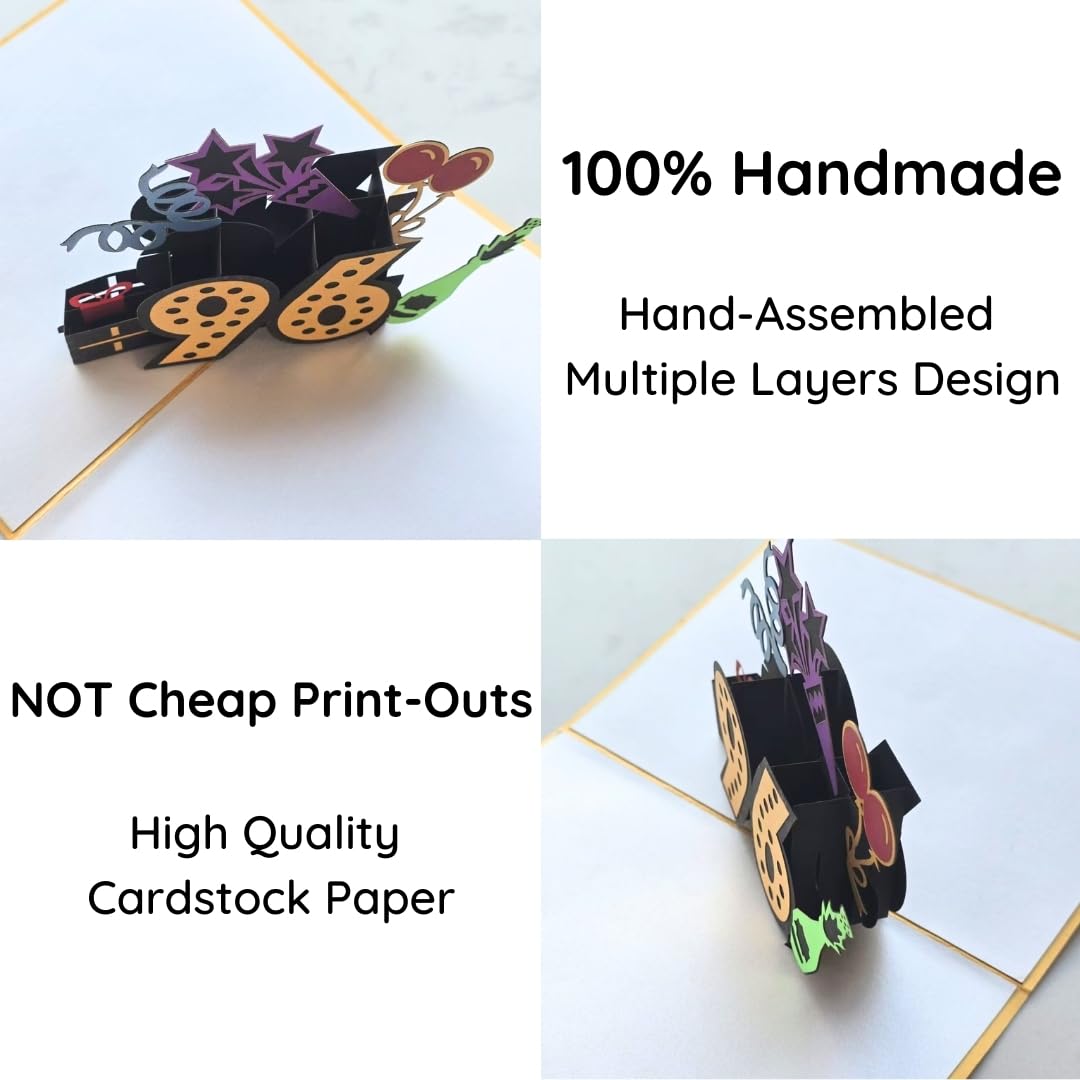 ALPHAK Happy 54th Birthday 3D Pop Up Card, Birthday 3D Greeting Card, 54th Birthday Gifts