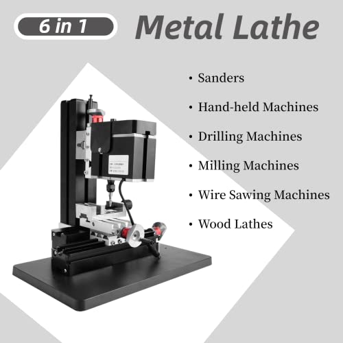 60W 12000RPM Mini Milling Lathe,100-240V DIY Mini Lathe Mini Miller,Mini Metal Lathe DIY Miniature Milling Machine Miller