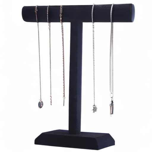 Pangkeep Necklace Holder,Black Velvet Jewelry Display Stand for Selling,13.8 Inches Tall Jewelry Holder.