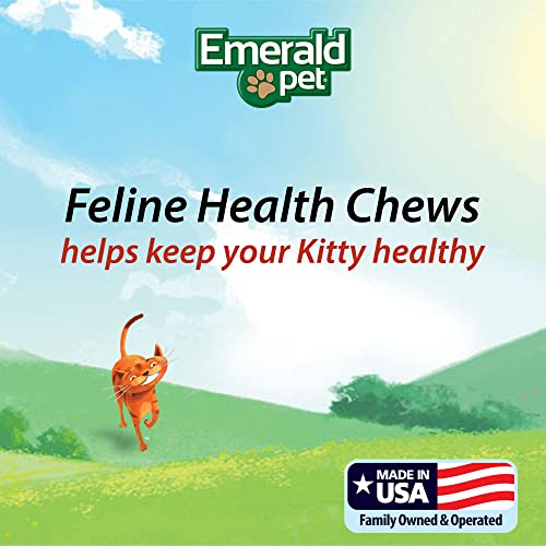 Emerald Pet Feline Health Chews UT Support β Natural Grain Free Urinary Tract Health Cat Chews β Cat Urinary Supplements with Cranberry, Chicory Root, and Dandelion Leaf Extract β Made in USA, 2.5 oz