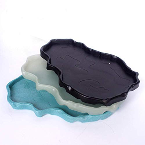 OMEM Luminous Reptile Food Bowl,Large Water Dish,Terrarium Bowls, Tortoise Bowl (Sky Blue)